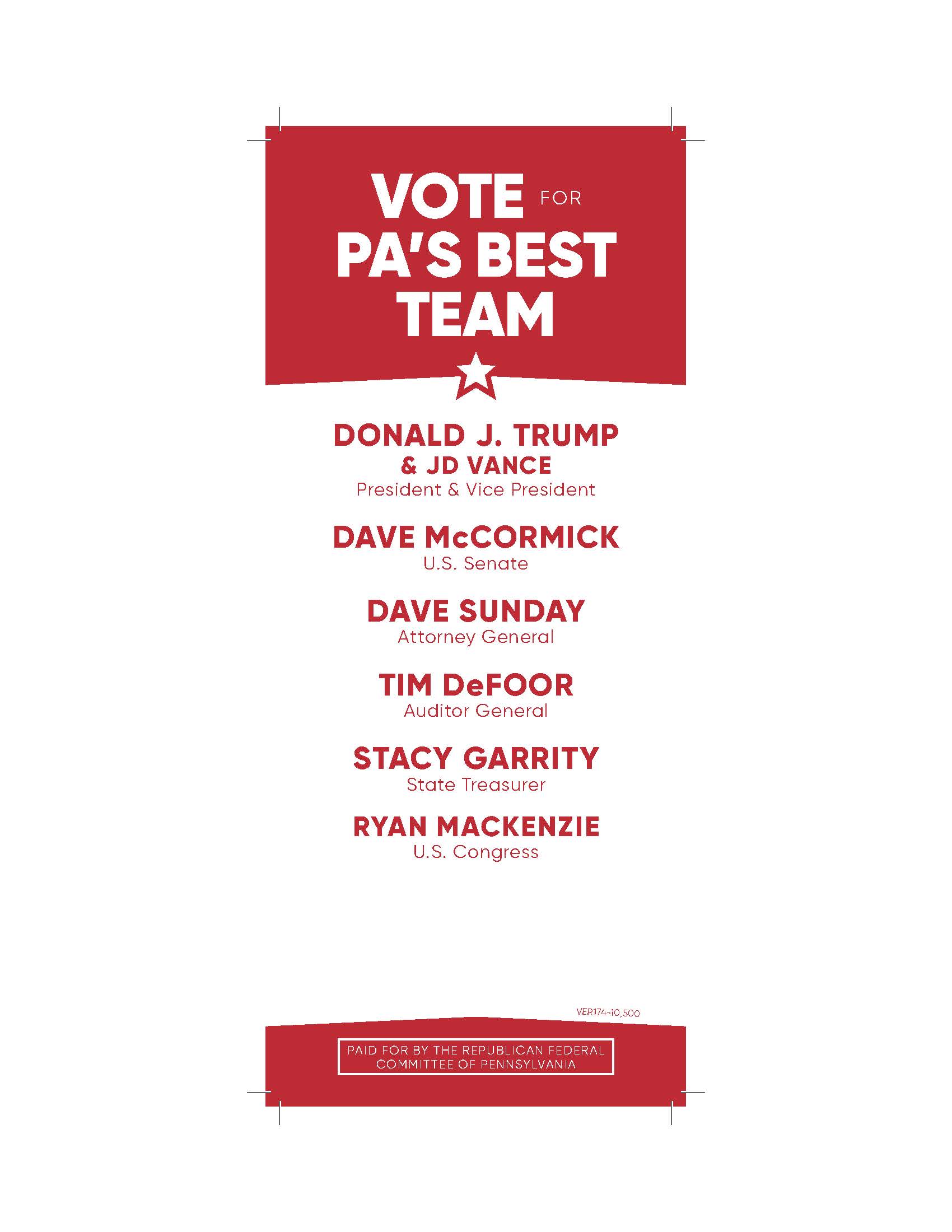 Election Slate Cards – Lehigh County Republican Committee